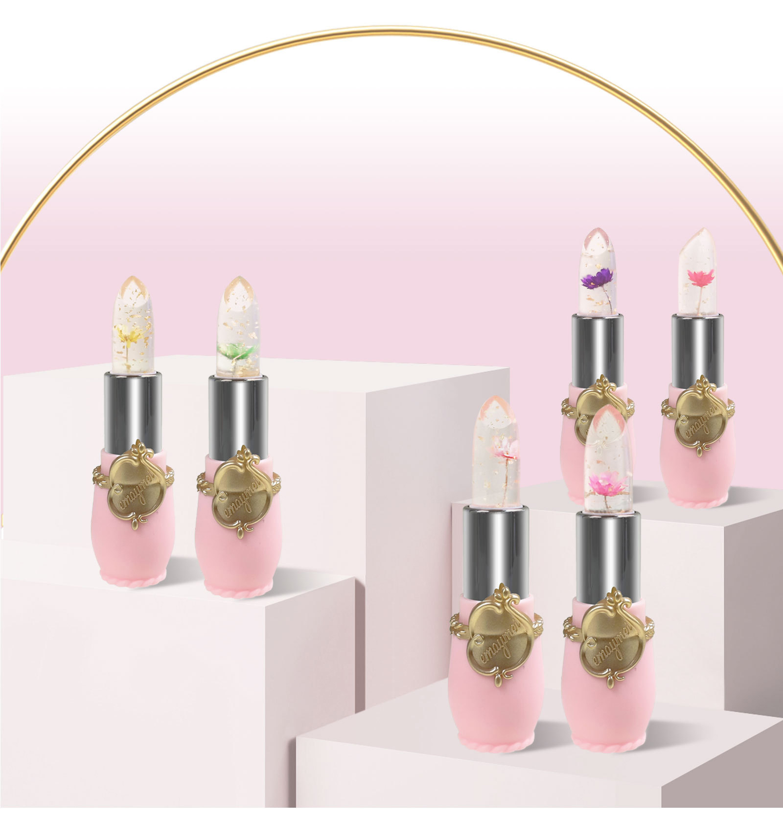 Transparent Moisturizing Color-changing Makeup Lipstick, 3.8g Jelly Flower Lip Balm | Shopee ...