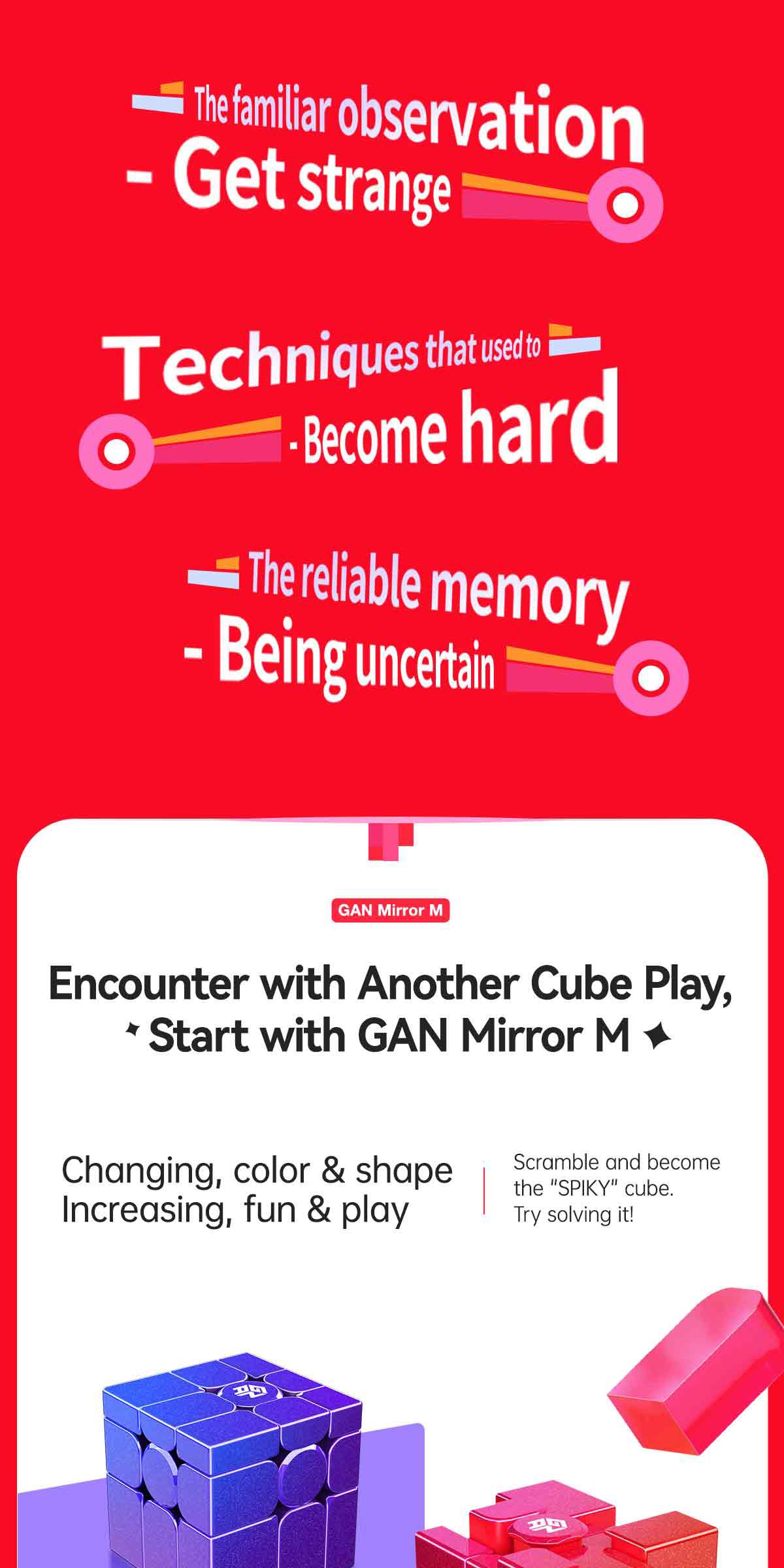 GAN Mirror M Magnetic 3x3 Mirror Cube Children's Educational Toy ...
