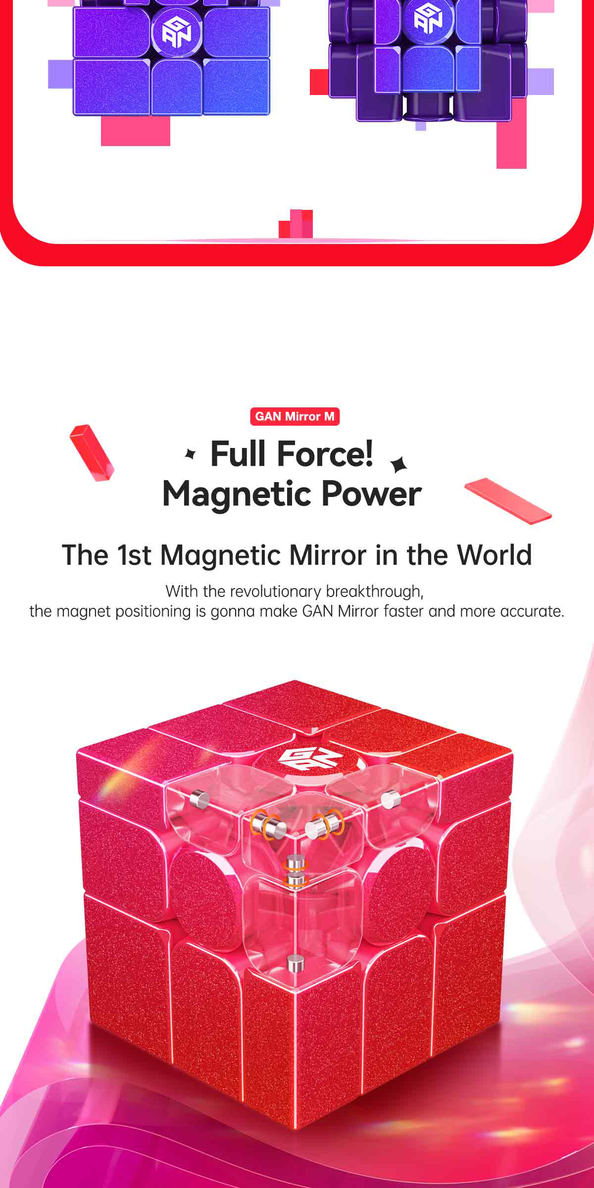 GAN Mirror M Magnetic 3x3 Mirror Cube Children's Educational Toy ...