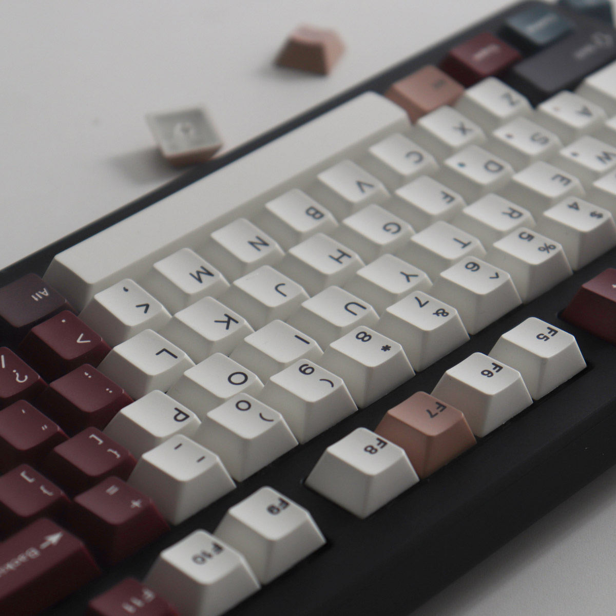 -LW- Mixed Lamp (R1/R2) PBT Keycaps CHERRY Profile Mechanical Keyboard ...