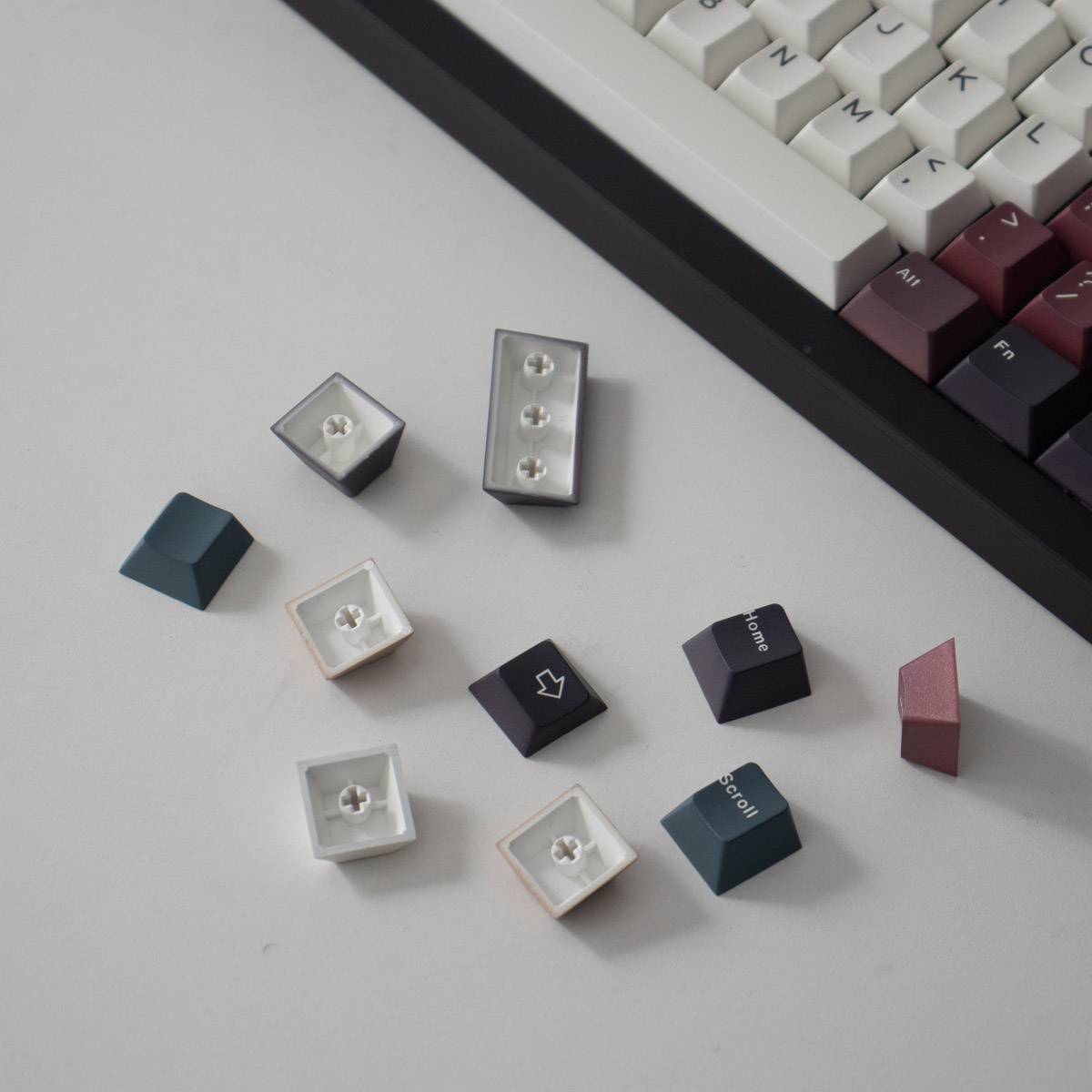 -LW- Mixed Lamp (R1/R2) PBT Keycaps CHERRY Profile Mechanical Keyboard ...