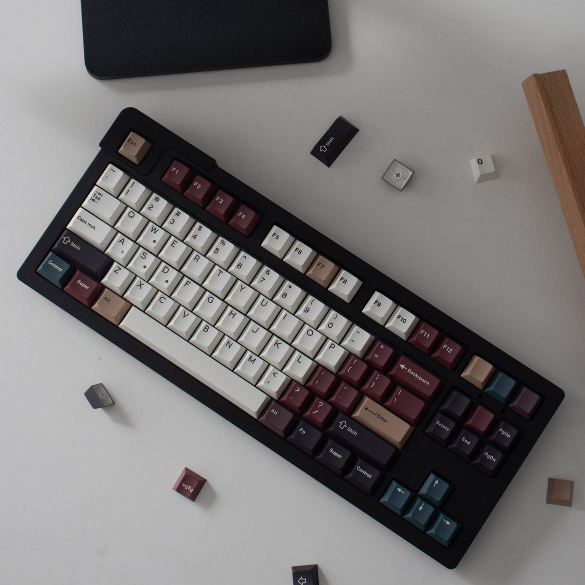 -LW- Mixed Lamp (R1/R2) PBT Keycaps CHERRY Profile Mechanical Keyboard ...