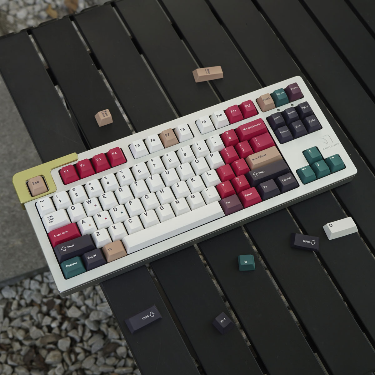 -LW- Mixed Lamp (R1/R2) PBT Keycaps CHERRY Profile Mechanical Keyboard ...
