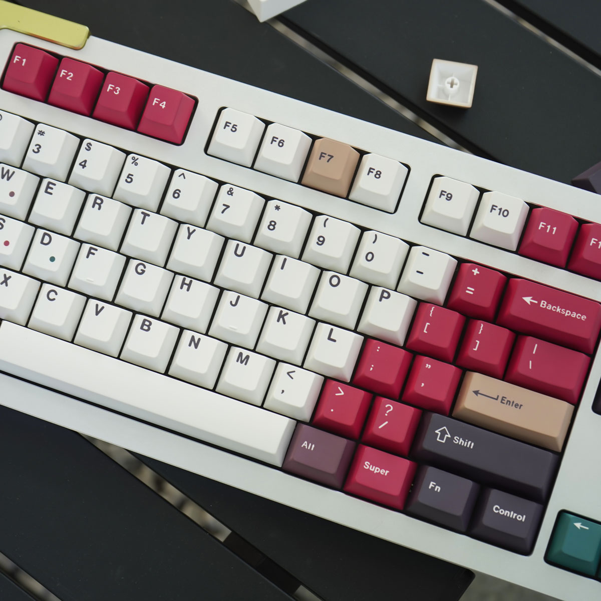 -LW- Mixed Lamp (R1/R2) PBT Keycaps CHERRY Profile Mechanical Keyboard ...