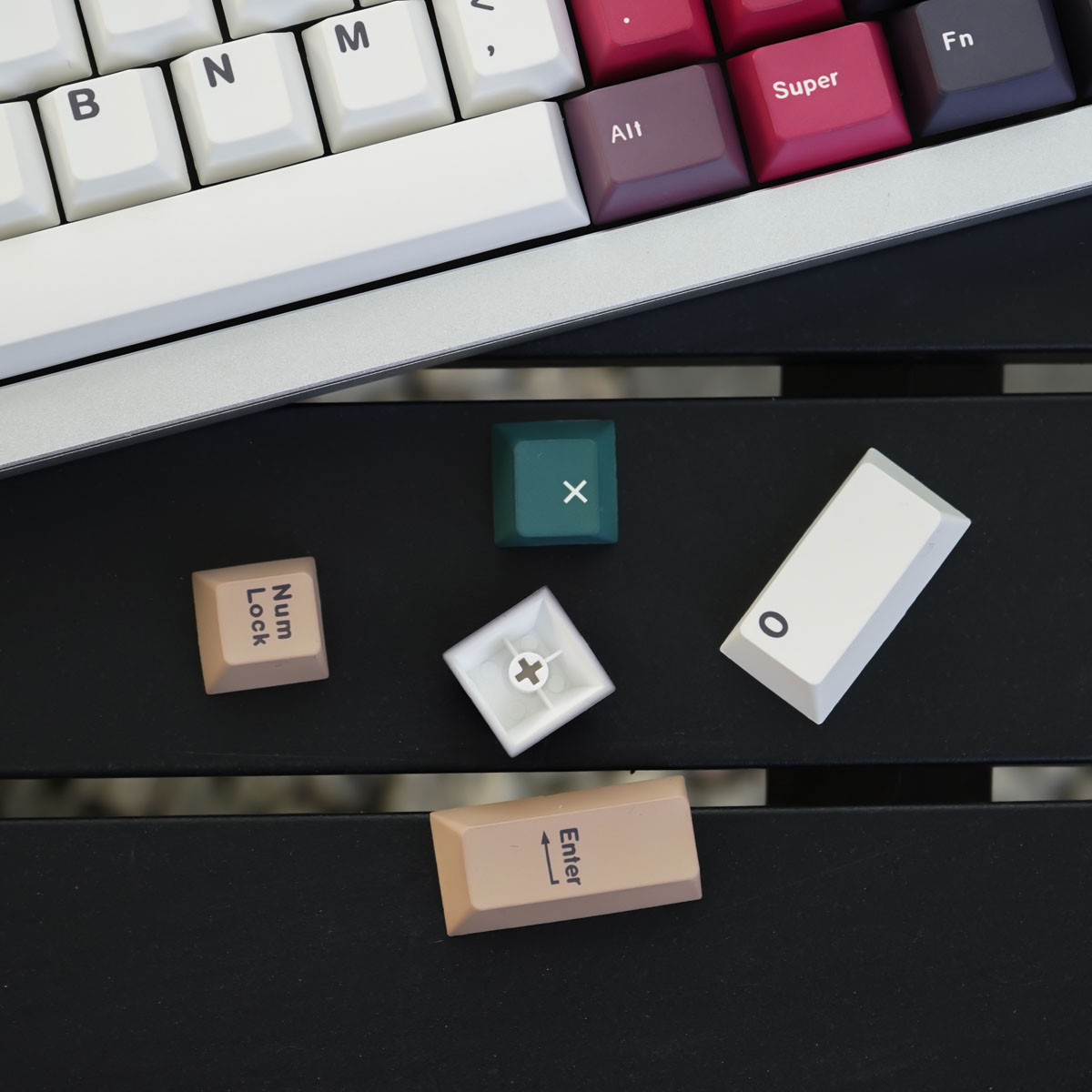 -LW- Mixed Lamp (R1/R2) PBT Keycaps CHERRY Profile Mechanical Keyboard ...