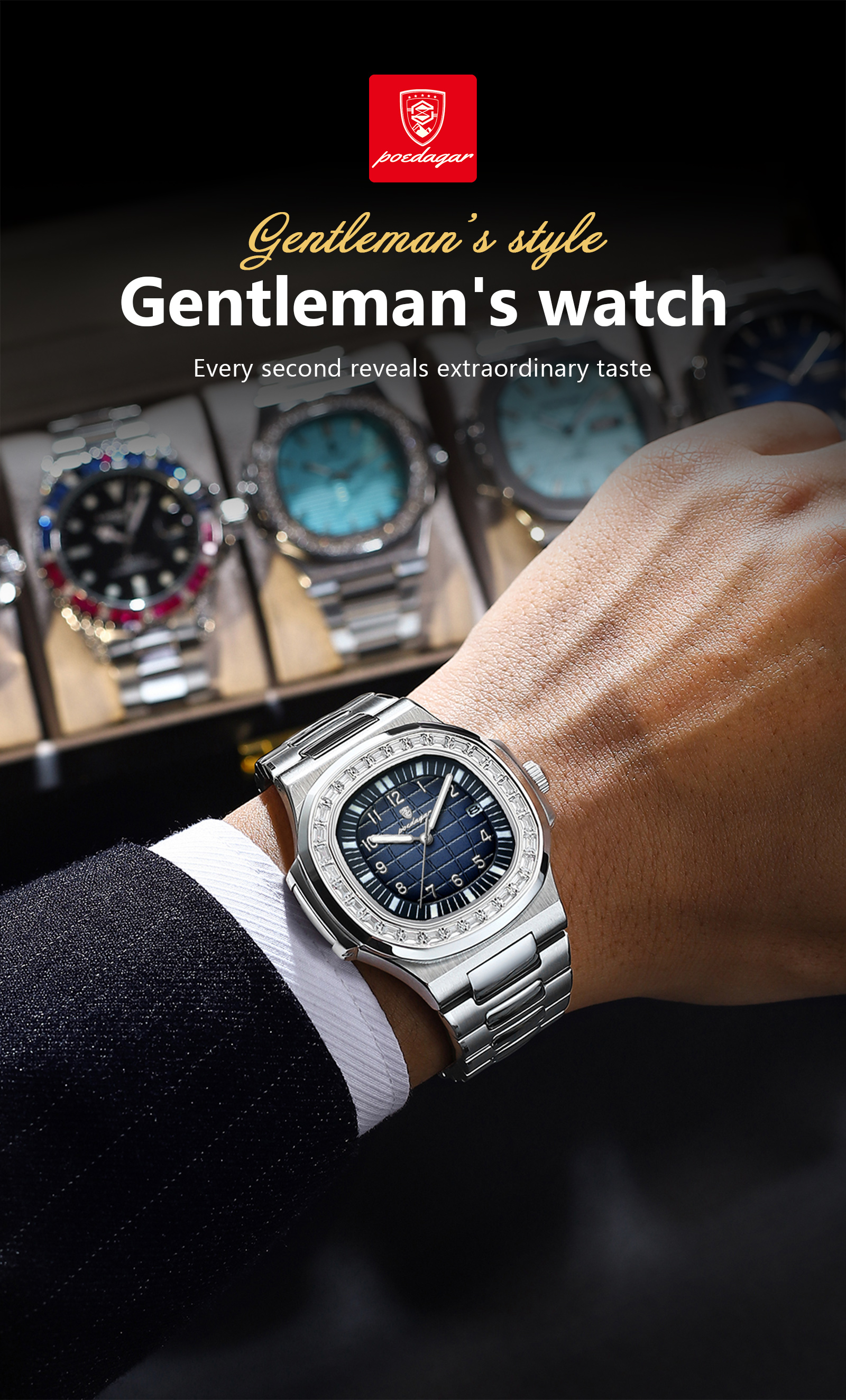 POEDAGAR Fashion Watch For Men Waterproof Original Relo Branded ...