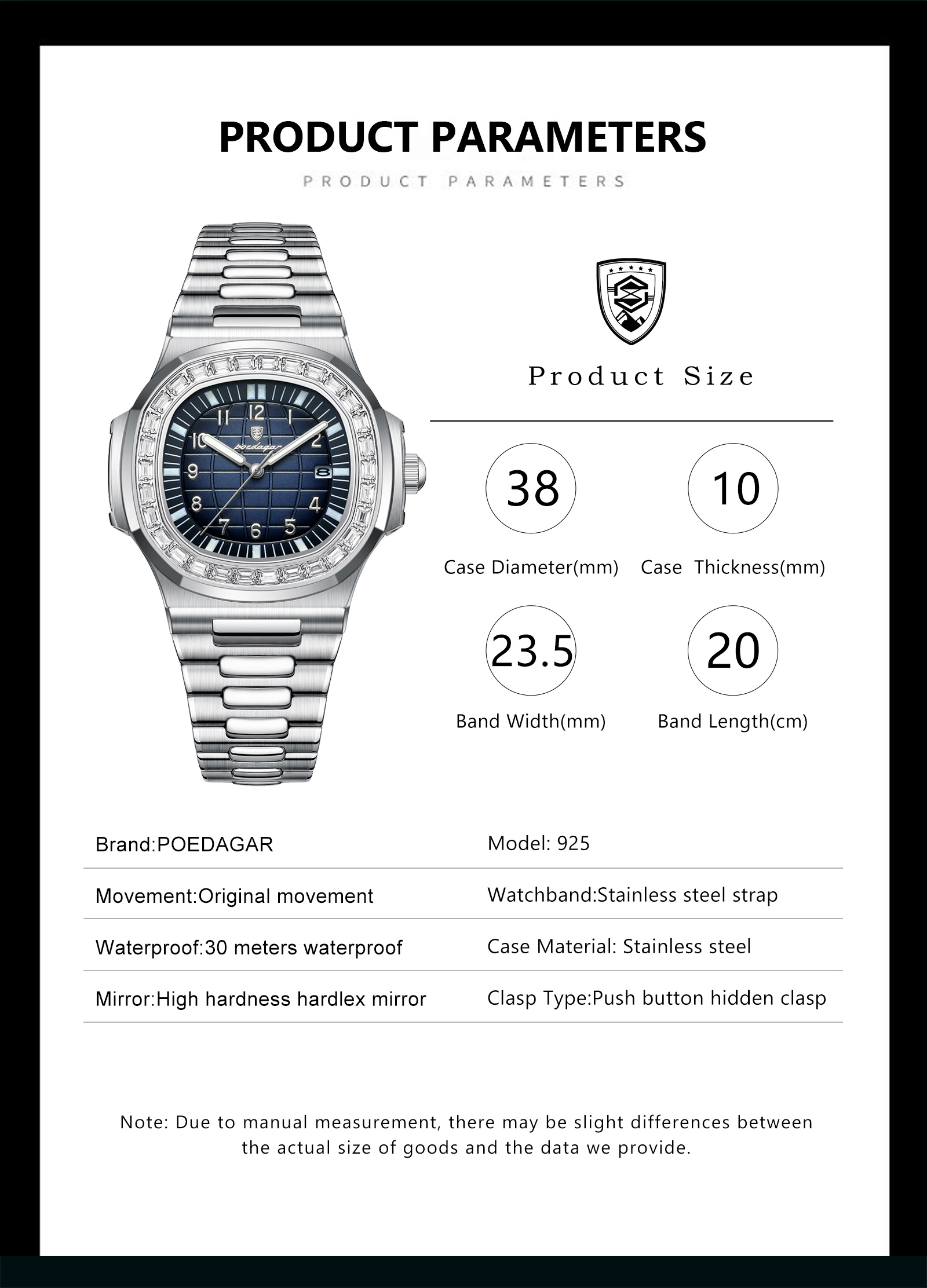 POEDAGAR Fashion Watch For Men Waterproof Original Relo Branded ...