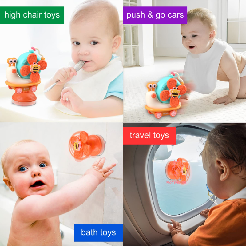 From PH Baby Suction Cup Spinner Toys Infant Montessori Fine Motor ...