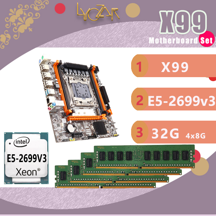 X99 Lyczar kit set Motherboard(X99)+CPU(E5-2699v3)+Memory(4x8G DDR4 2133 REG) | Shopee Philippines