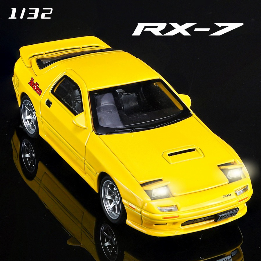 1:32 Scale Mazda RX7 Alloy Car Model Diecast Car Sound Light Car Lovers ...