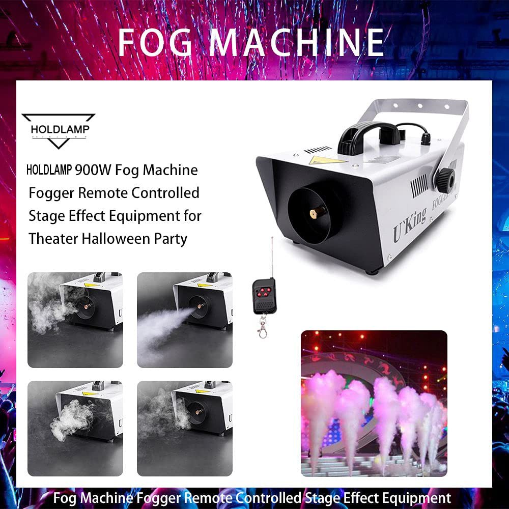 Professional Haze Fog Machine 900W Wireless Remote Control Cold Smoke Maker Chiller Portable Fog ...