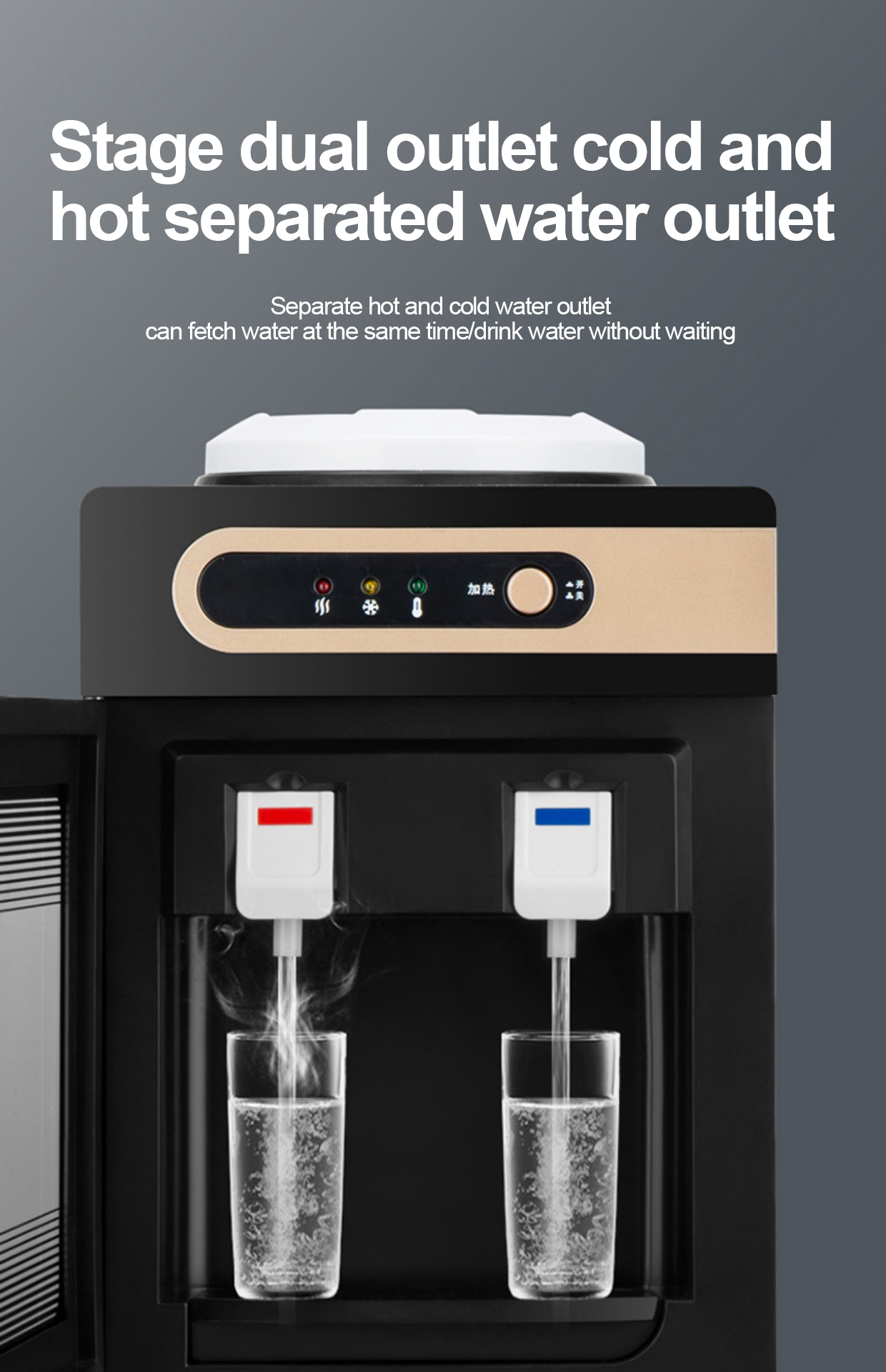 Water Dispenser Freestanding Automatic Hot & Cold Water Dispenser ...