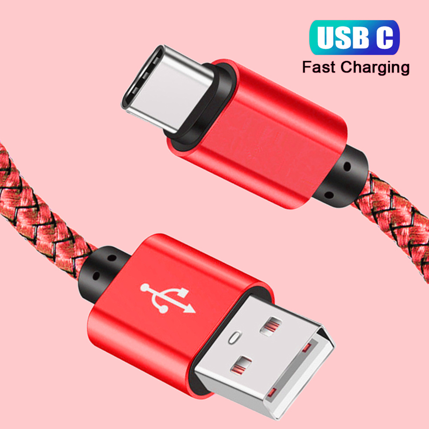 1PCS USB C Nylon weave Charger Cable,USB A to USB C Fast Charger Cable ...