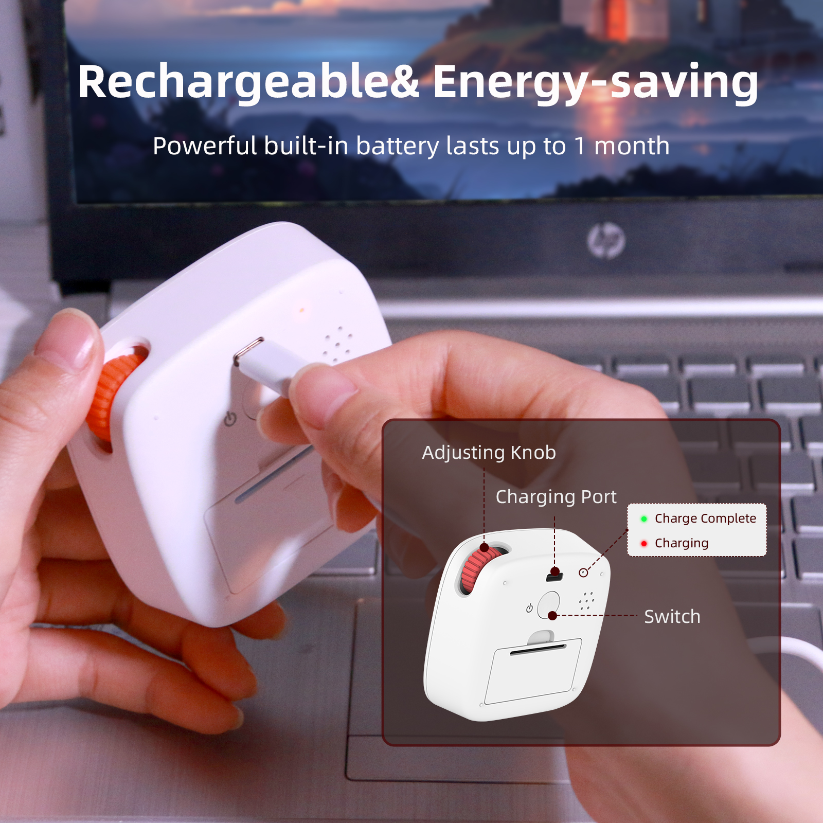 Visual Timer Rechargeable Digital Silcent Timers With 4 Alarm Modes 60