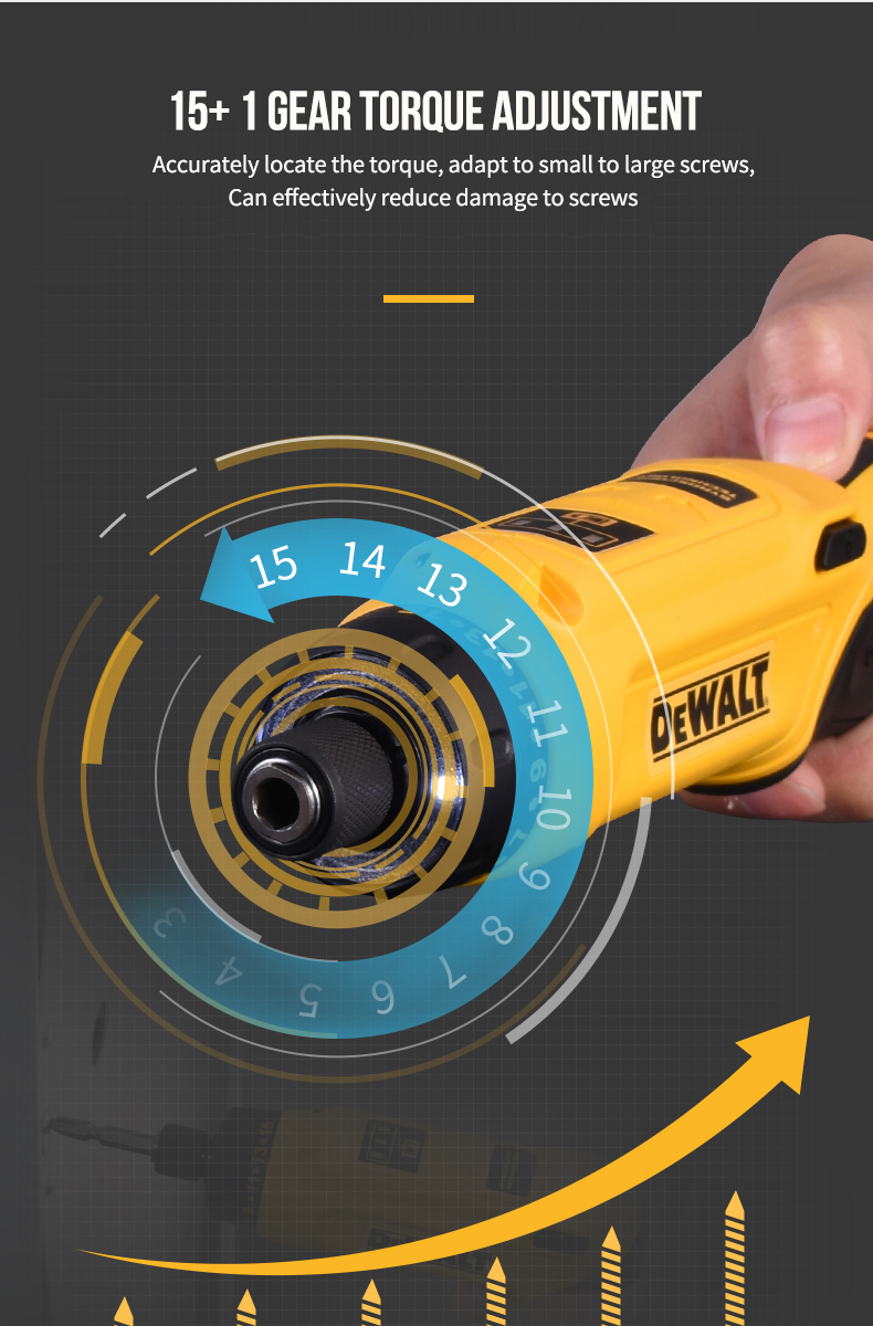 DEWALT DCF680 Mini Electric Screwdriver Set Smart Cordless Electric ...