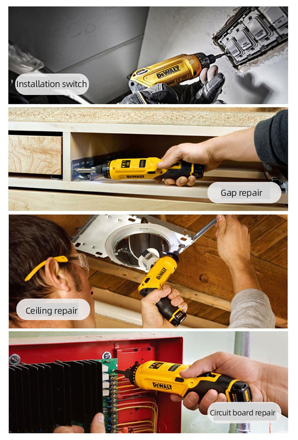DEWALT DCF680 Mini Electric Screwdriver Set Smart Cordless Electric ...