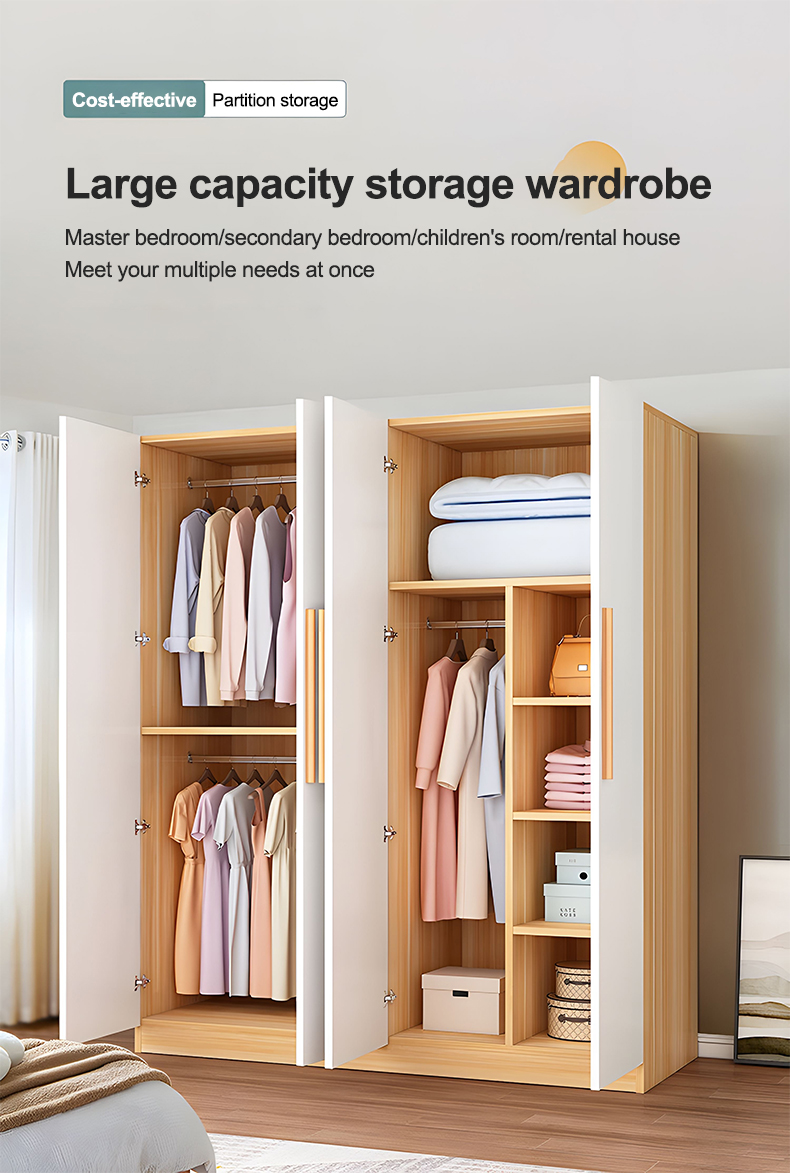 Dreame Solid Wood Wardrobe Modern Cabinet For Clothes Wardrobe Cabinet ...