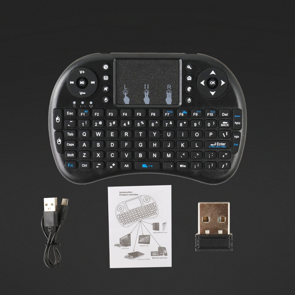 i8 Mini 2.4G Wireless Keyboard Classic Black English 2.4G Air Mouse ...