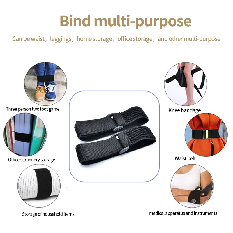 Nylon Elastic Hook and Loop Buckle Strap Cable Ties Organiser Self ...