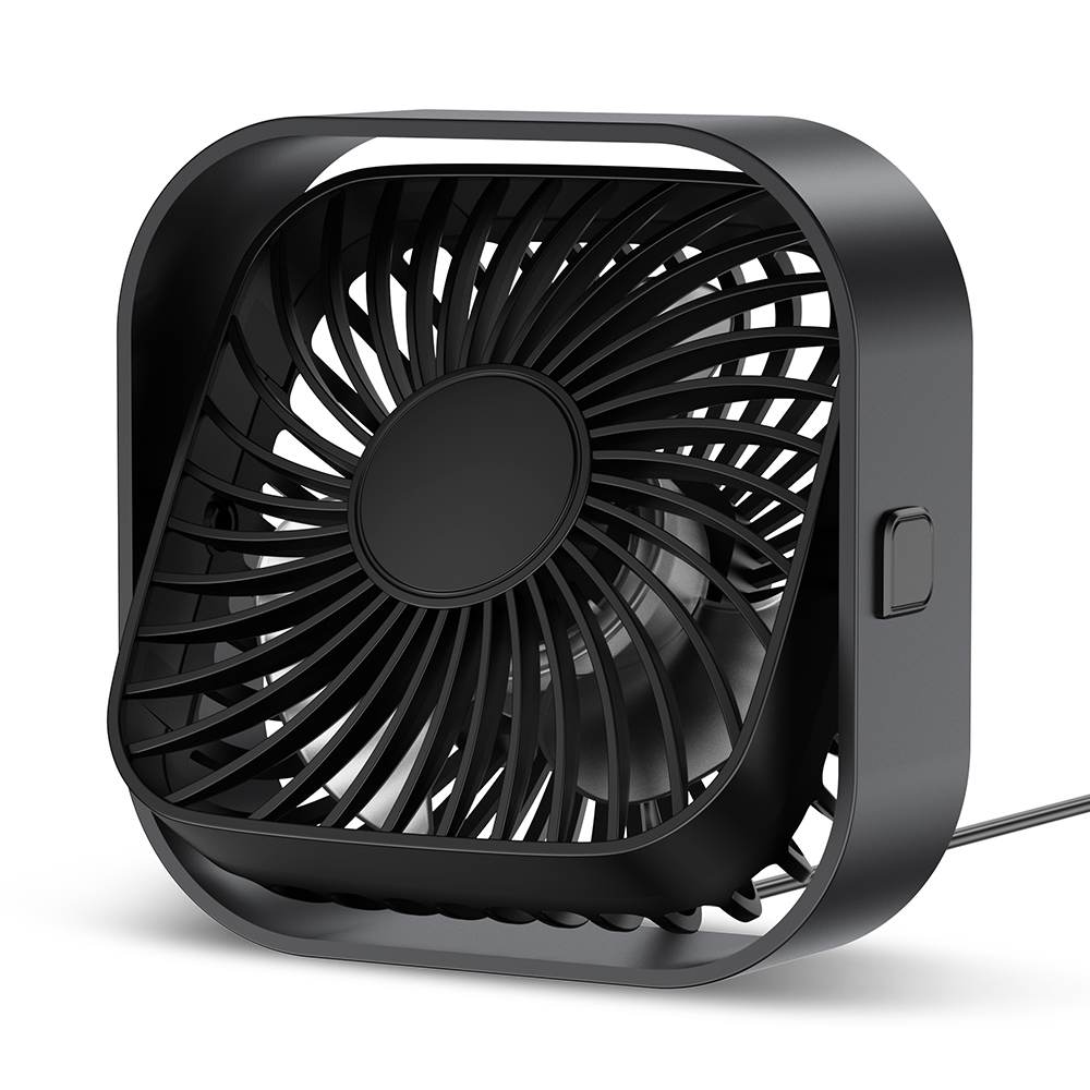 TOPK K51 USB Mini Fan Desktop Plug-in Mute Table Fan 3 Speed Wind 5inch ...