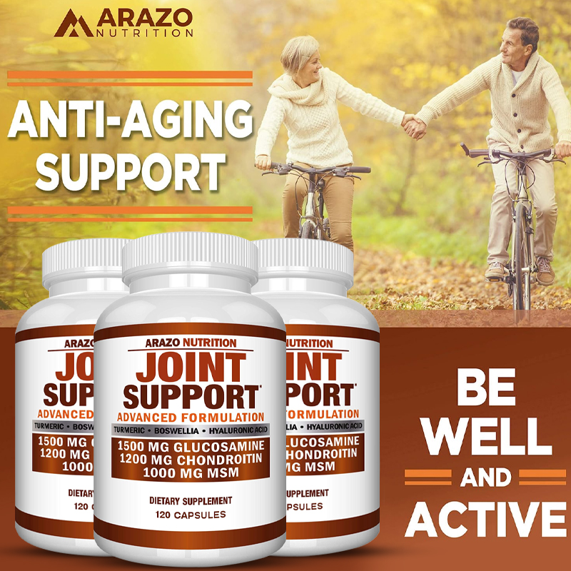 Arazo Nutrition Glucosamine Chondroitin Turmeric MSM - Relief Joint ...