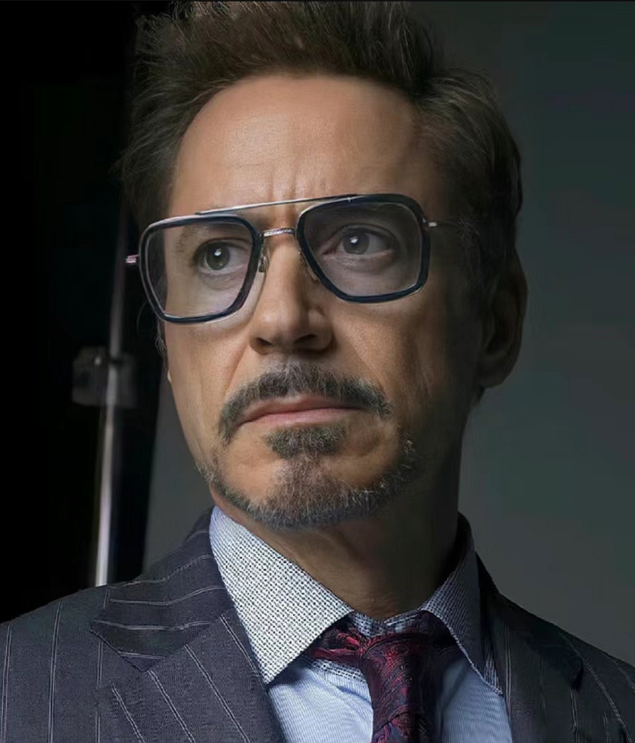 Iron Man Same Style Pilot Style Photochromic Glasses Pure Titanium ...