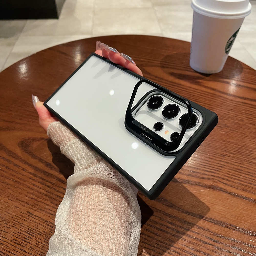 Folding Metal Lens Stand Holder Frame Case For Samsung Galaxy S24 S25 ...