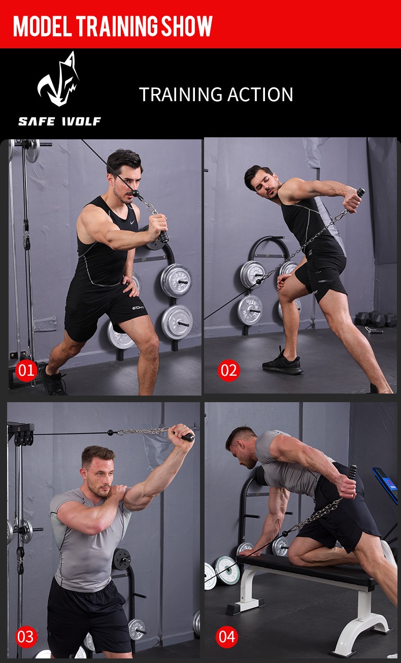 Enhanced handle comprehensive trainer for triceps brachii fitness ...