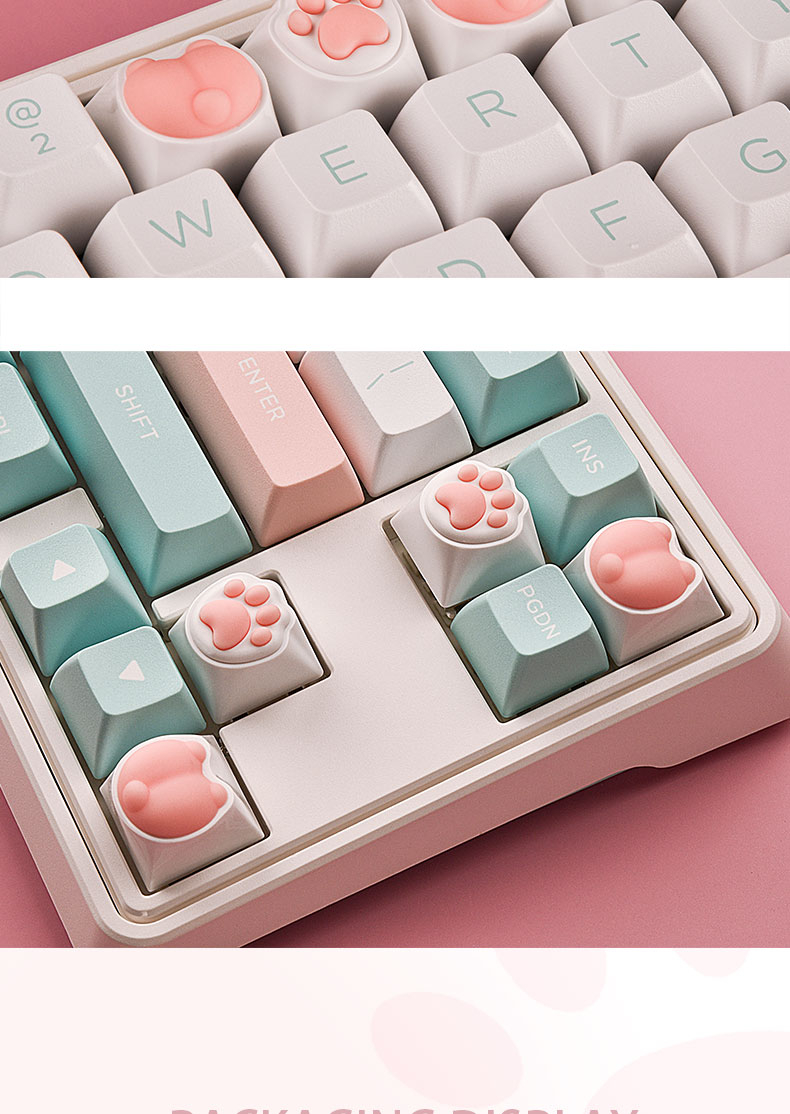 Adorable Cat Keycaps Silicone For Mechanical Keyboard Cherry MX Switch ...