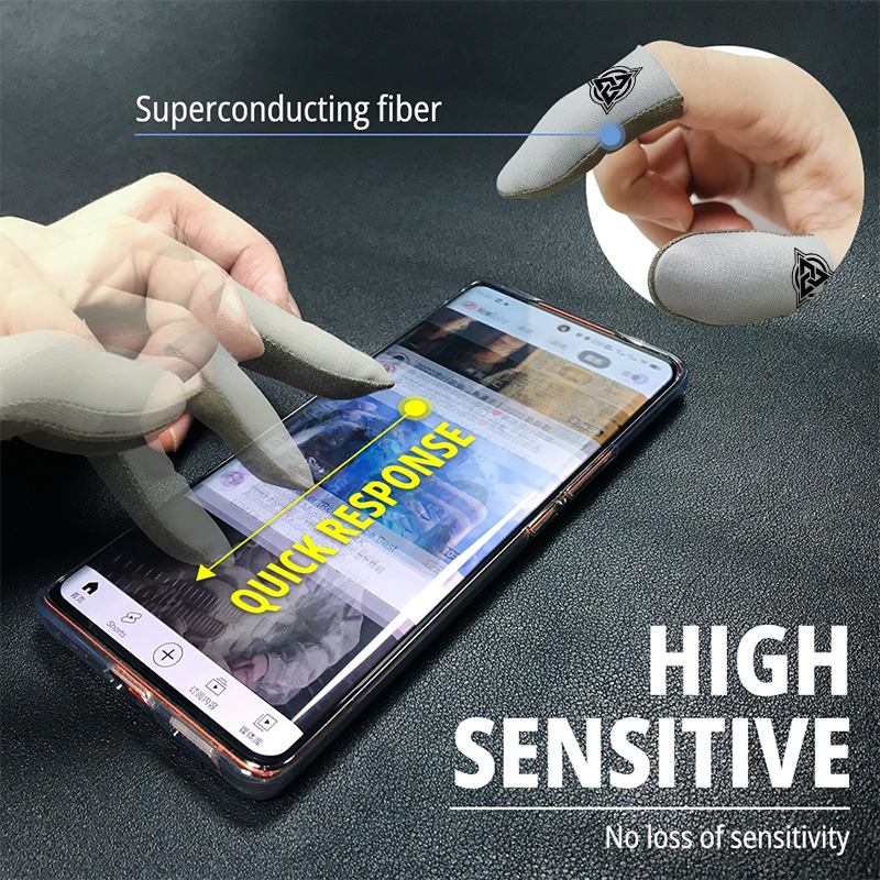 BlueWow Gaming Finger Sleeve Mobile Game Gloves for PUBG Breathable ...