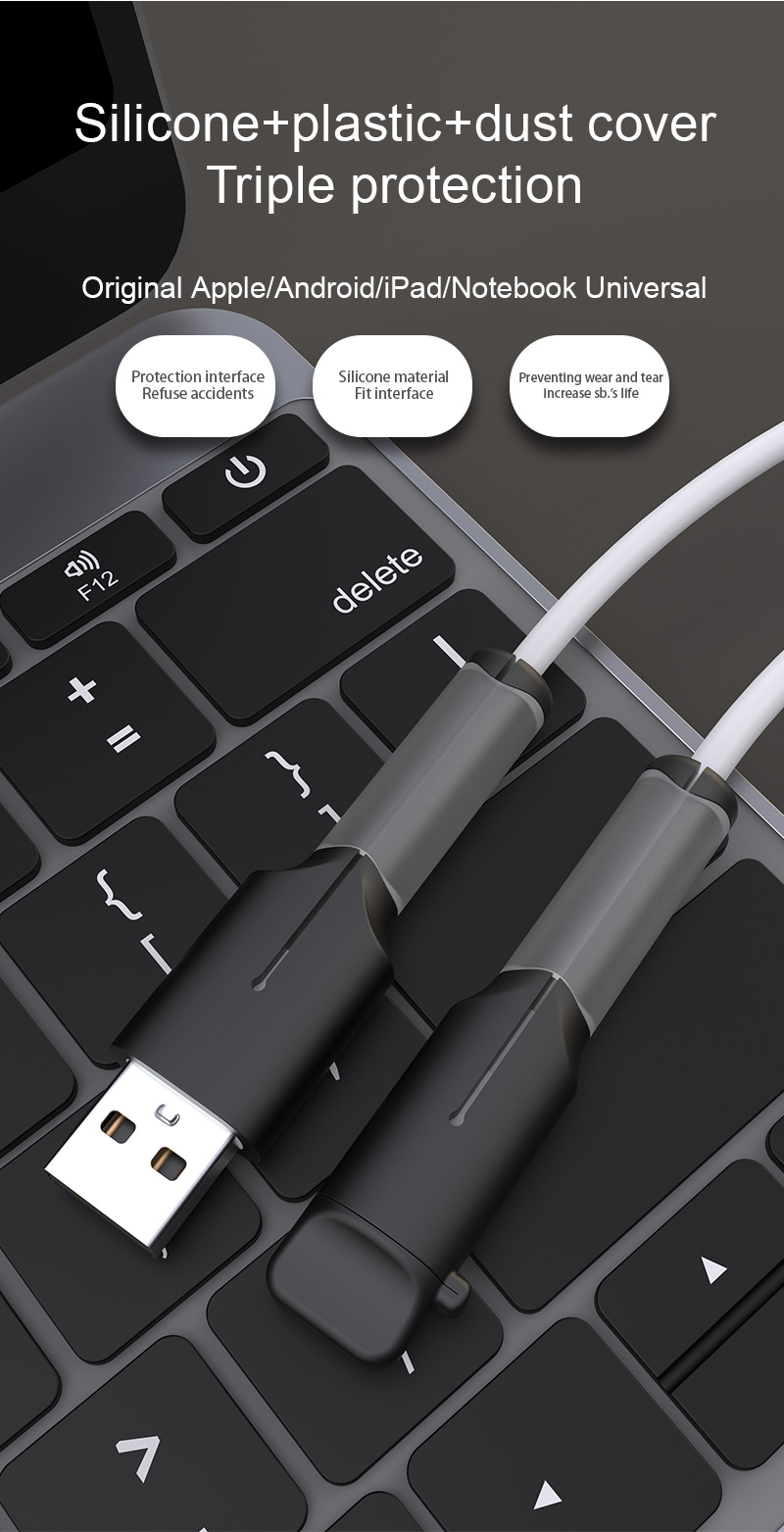 【For Android】 BlueWow USB Type-C Soft Silicone Charger Protector/Cable ...