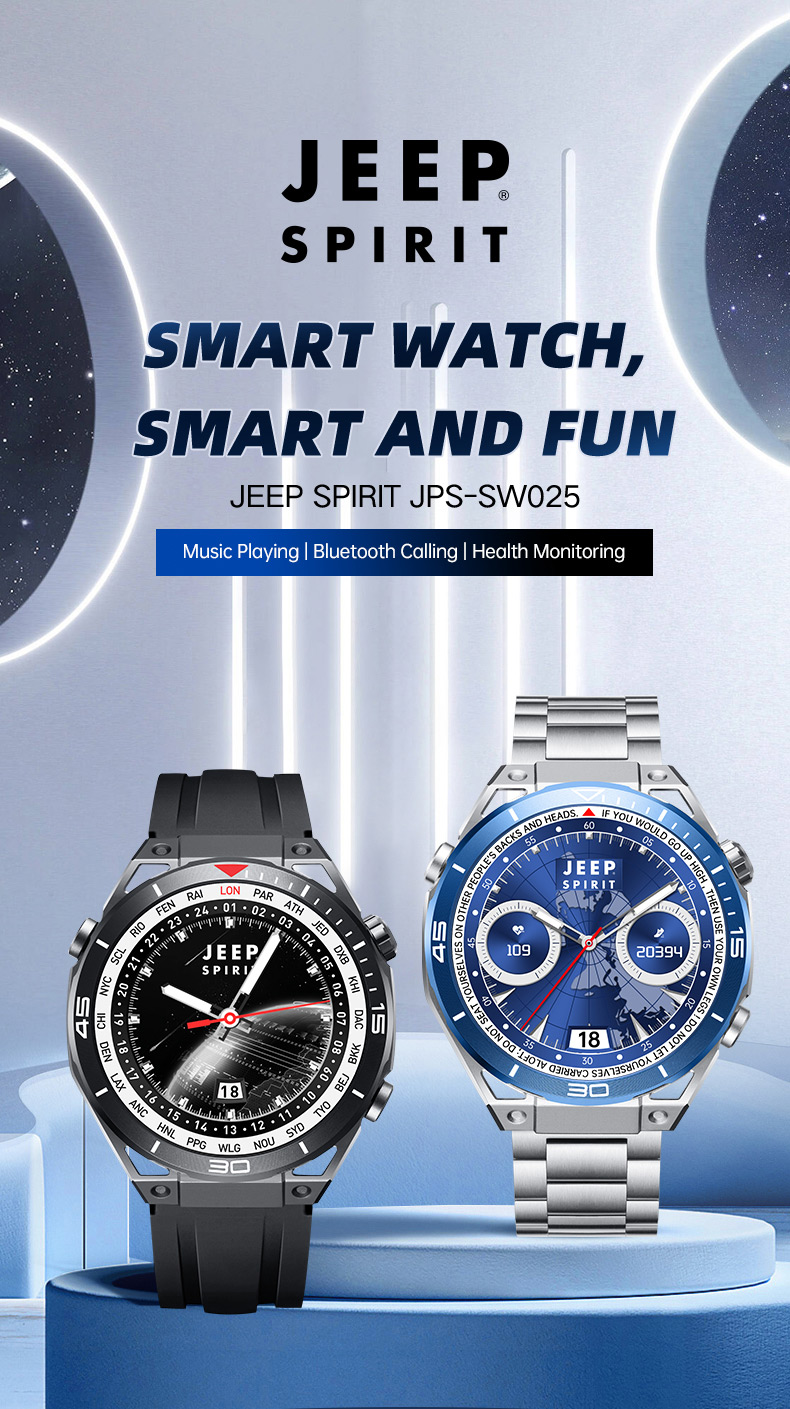 Jeep SW025 Smartwatch 1.53" inch Fitness Tracker Heart Rate Blood ...