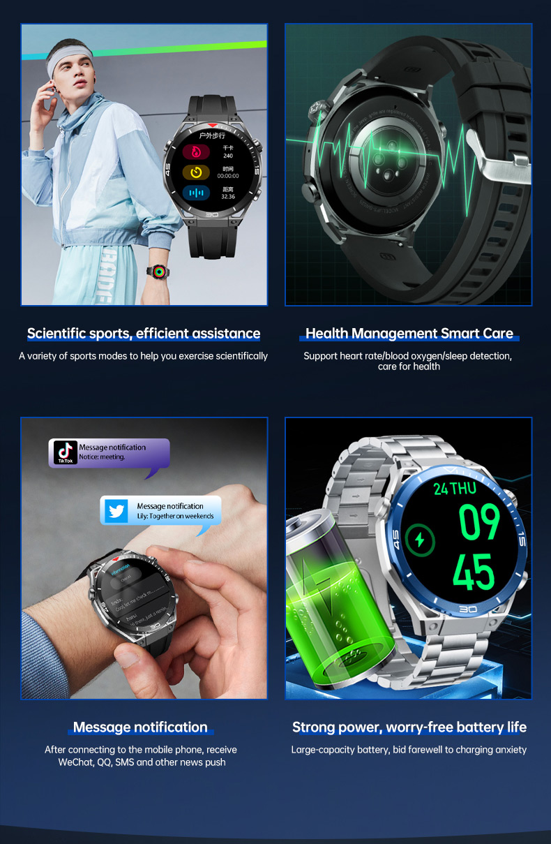 Jeep SW025 Smartwatch 1.53" inch Fitness Tracker Heart Rate Blood ...