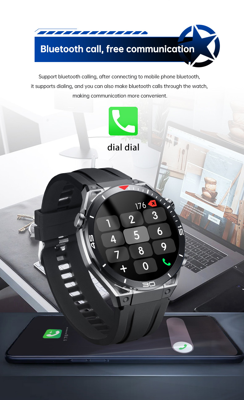 Jeep SW025 Smartwatch 1.53" inch Fitness Tracker Heart Rate Blood ...