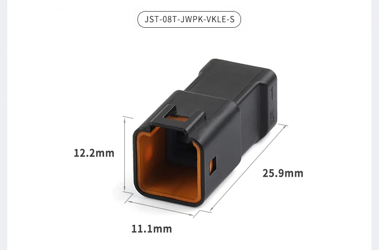 2P 3P 4P 6P 8P 0.6 MM Waterproof Wire Connector Plug Male And Female Socket With Cable JST JWPF ...