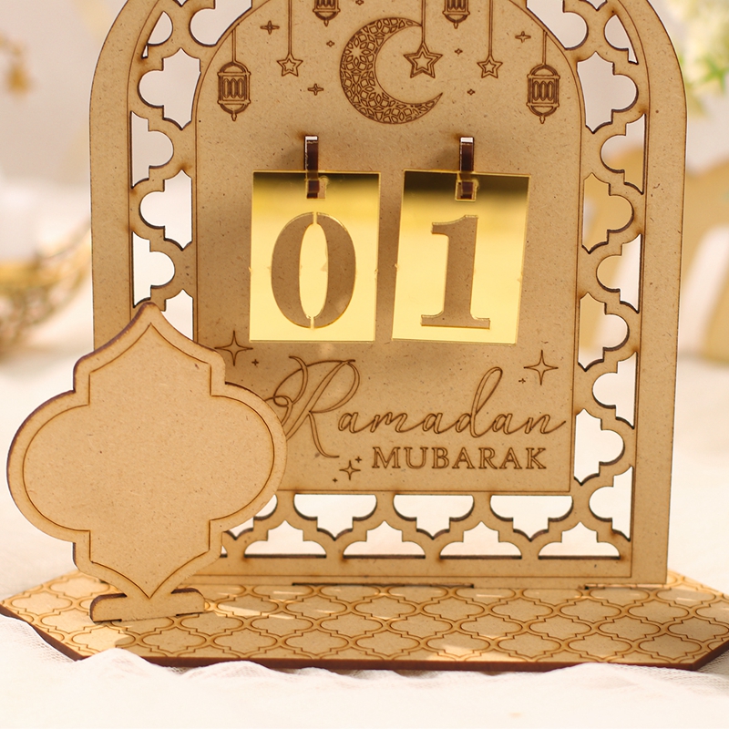 Eid Countdown Calendar Wooden Ramdan Countdown Calendar Hari Raya ...