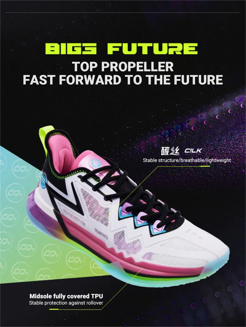 361 Degrees Big3 Future Men Basketball Shoes Wear-Resistant Breathable ...