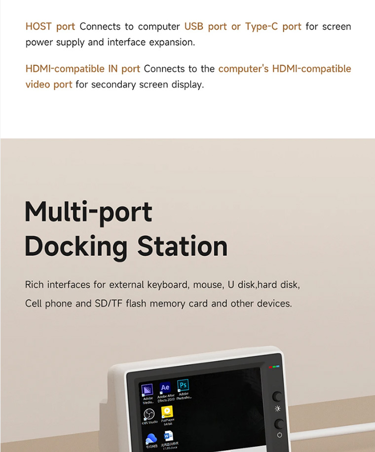 Hagibis X86 3.5-inch mini IPS Aida64 screen, laptop, PC, MacBook, RAM ...