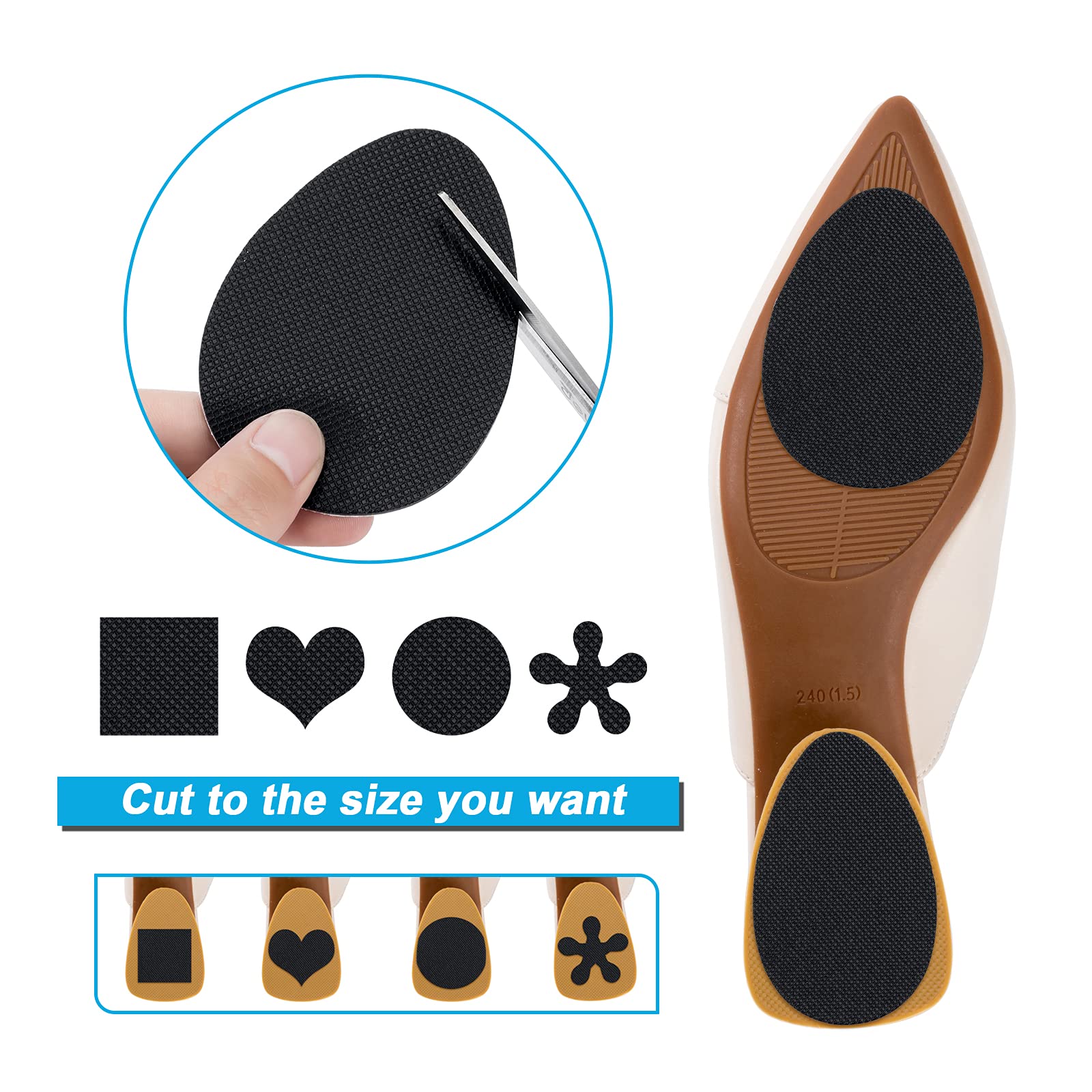 5 pairs sole anti-skid sticker anti-wear silent pad forefoot sticker ...