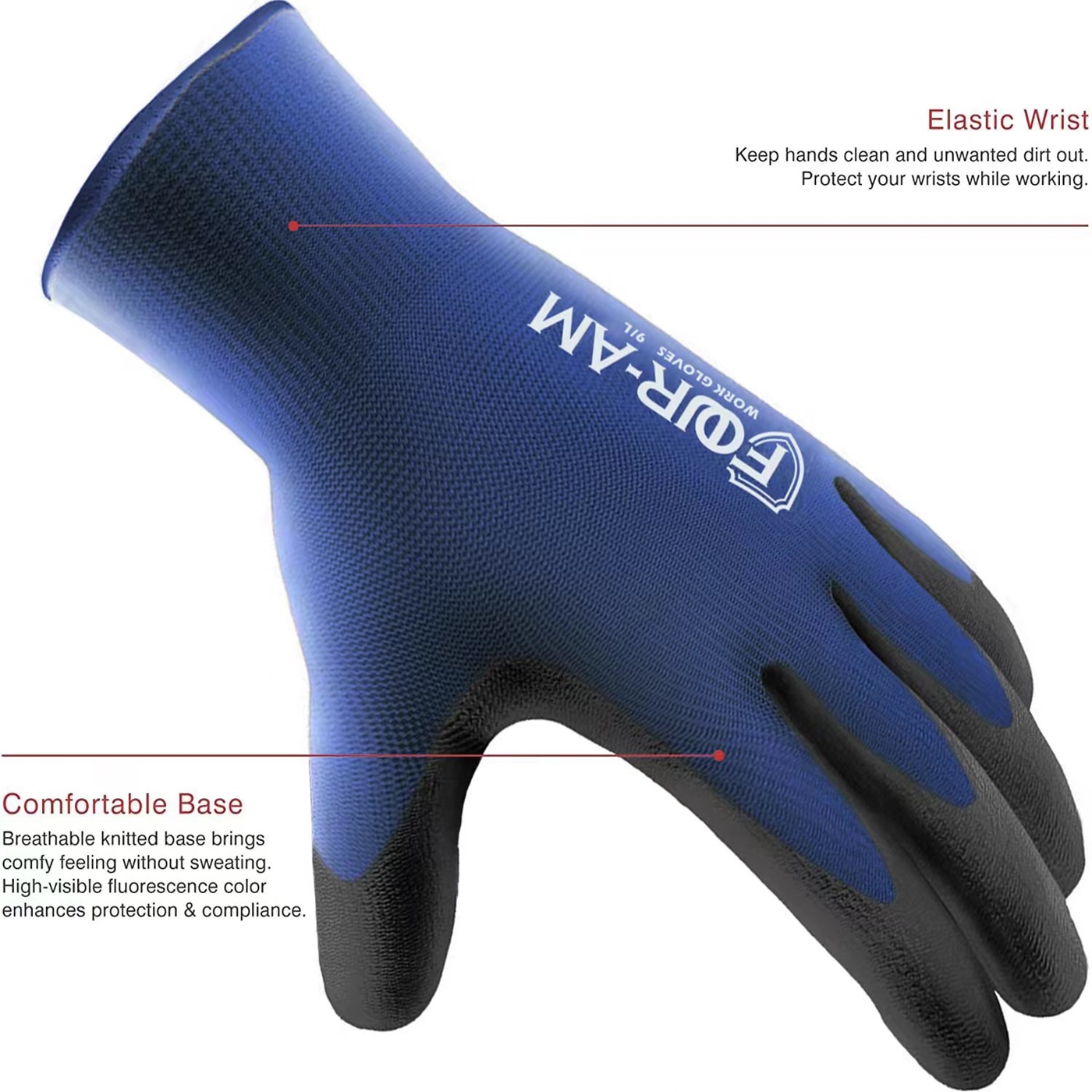 Ultra-Thin PU Coated Work Gloves with Excellent Grip for Light Duty ...