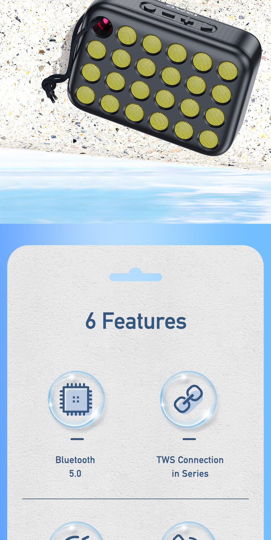 Awei Y385 Wireless Portable Outdoor Bluetooth Speaker Hifi Music Sound ...