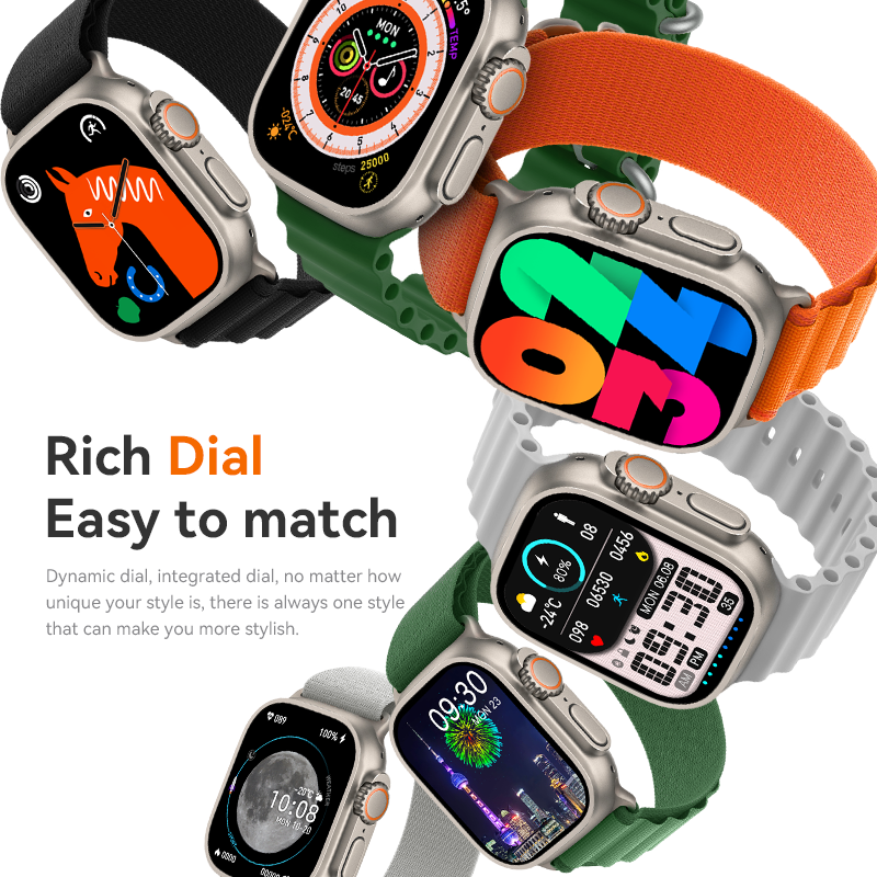 Wearfit Pro Smart Watch HW9UltraMAX for Bluetooth Call Real-time Heart ...