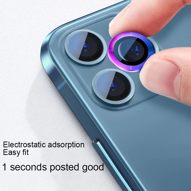 Monee 3Pcs Metal Full Cover Tempered Glass Camera Lens Protector ...