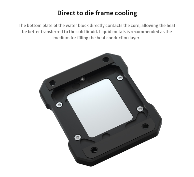 Barrow CPU Water Block Delid Die Cooler For Intel 12/13/14th Gen CPU ...