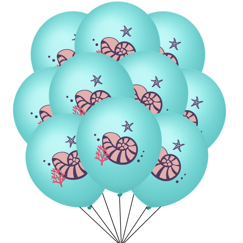 10pcs 12inch Mermaid Party Balloons Mermaid Theme Latex Confetti ...