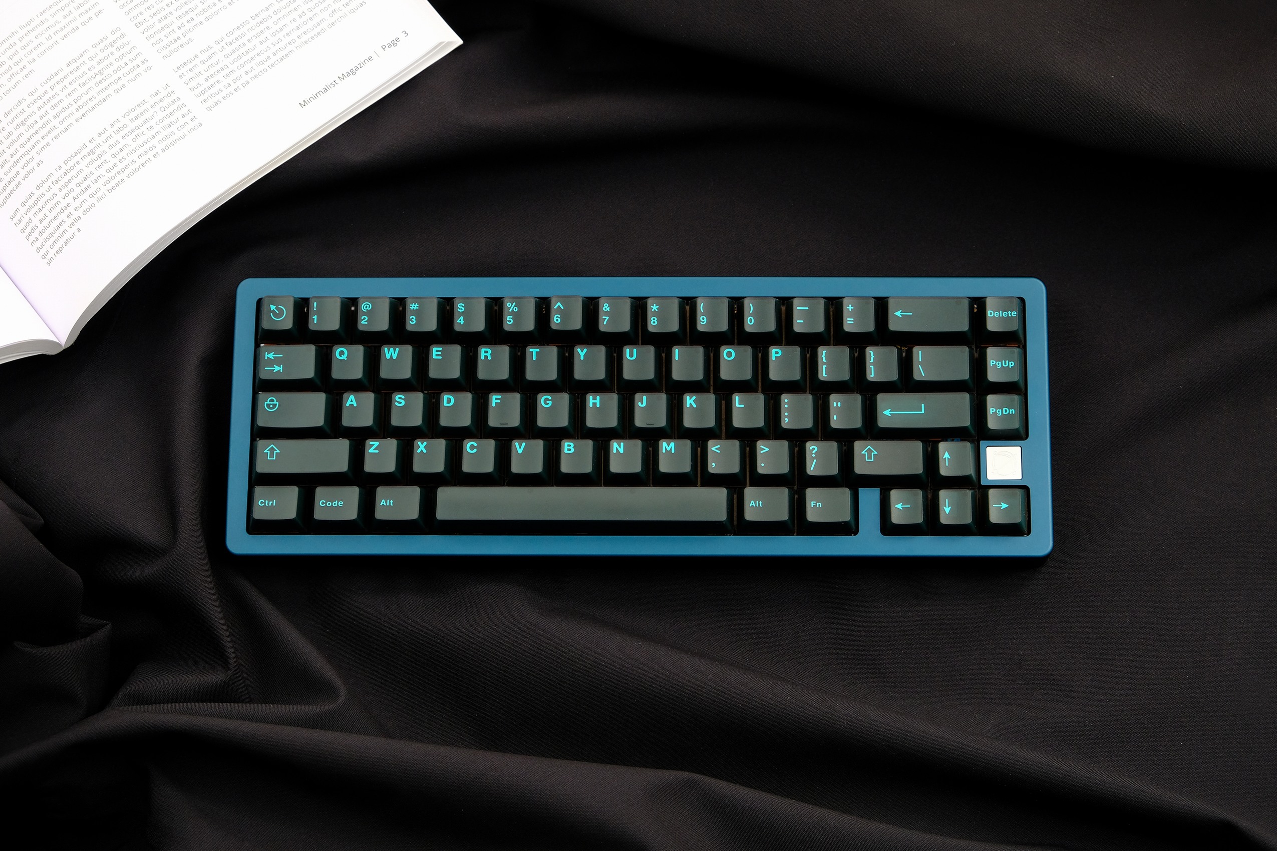 121 Keys/set Aifei Neon Light Klein Blue Pyga Keycaps ABS Double Shot ...