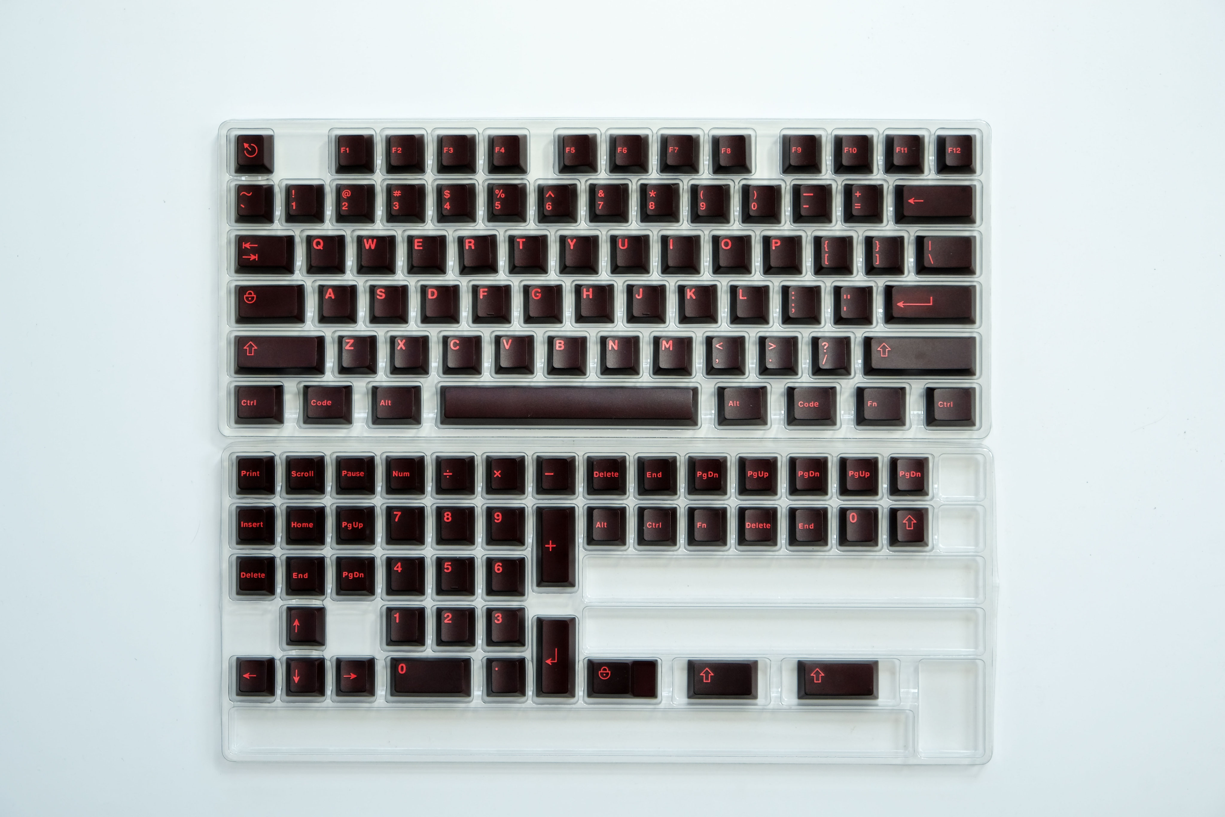 121 Keys/set Aifei Neon Light Klein Blue Pyga Keycaps ABS Double Shot ...