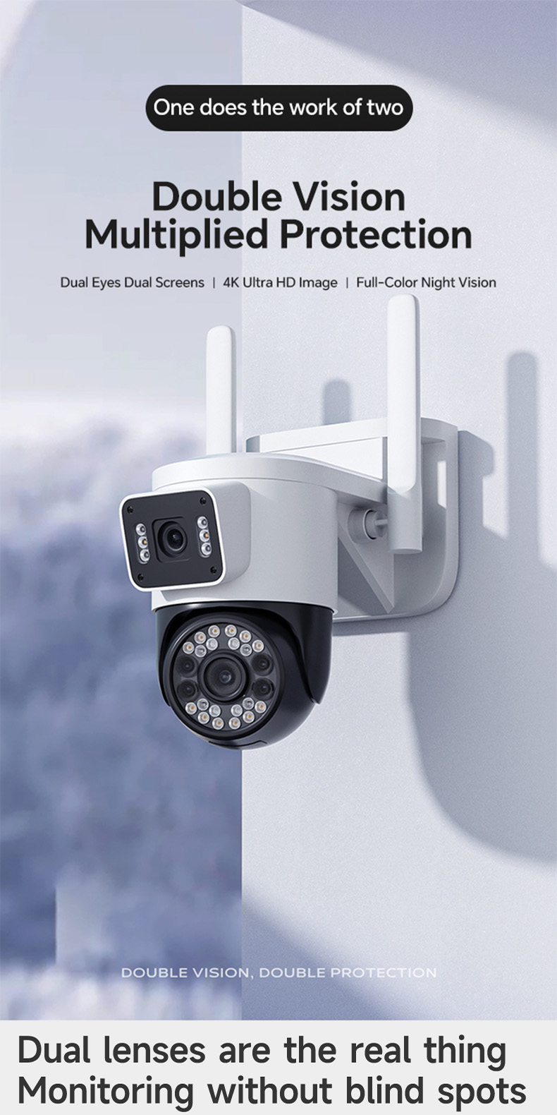 UNEED Outdoor CCTV Camera 360 4K Auto Tracking Night Vision Wireless No ...