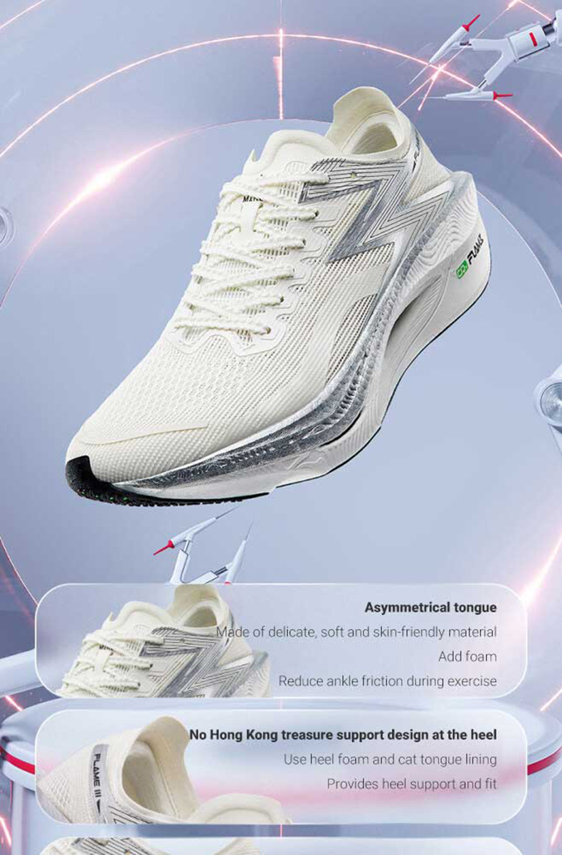 361 Degrees Flame 3.0 Men Running Shoes Marathon Carbon Plate Racing ...