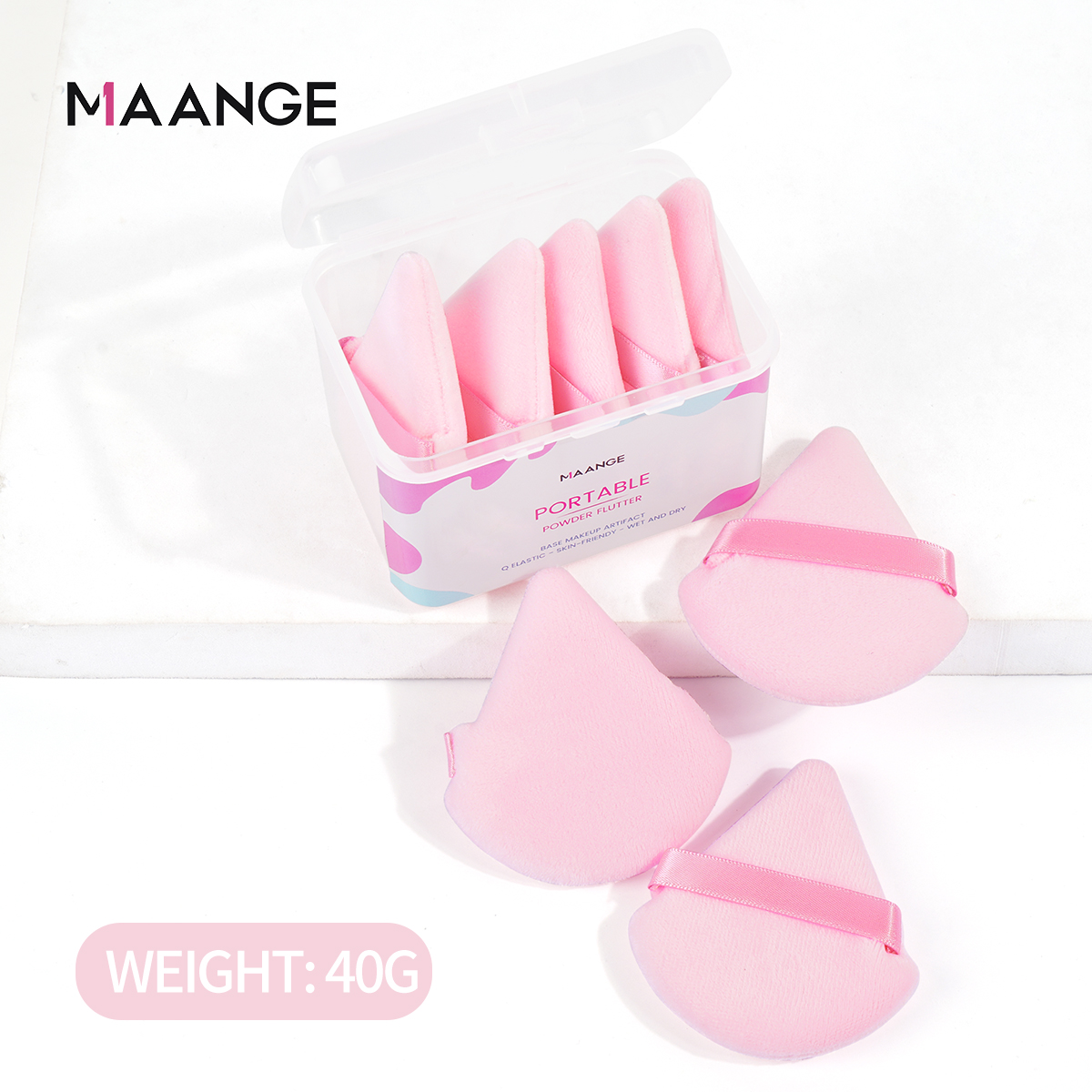 MAANGE Triangle Cushion Puff Both Wet and Dry Use Makeup Sponge 51028 ...